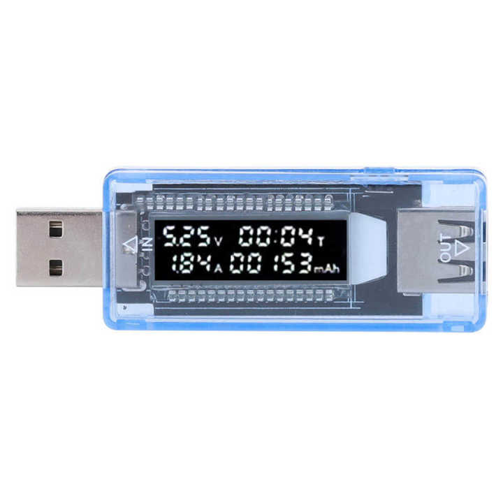 LCD USB Detector Voltmeter Ammeter Power Capacity Tester Voltage ...