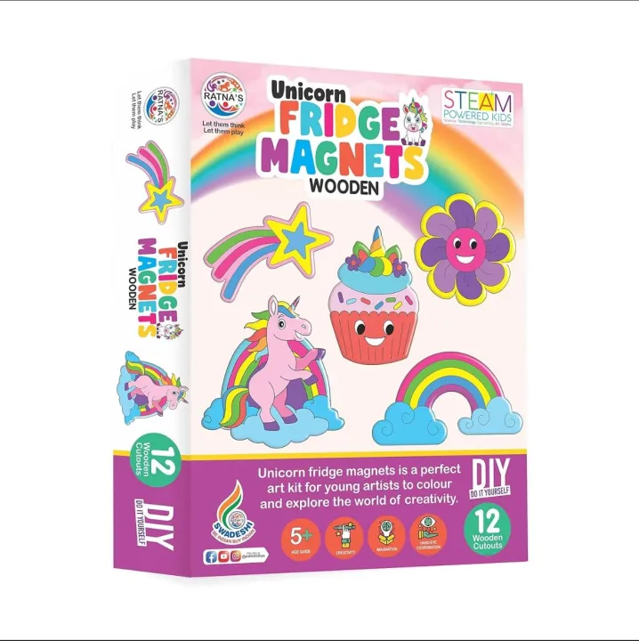 Unicorn Fridge Magnet DIY with water colors | Daraz.com.np