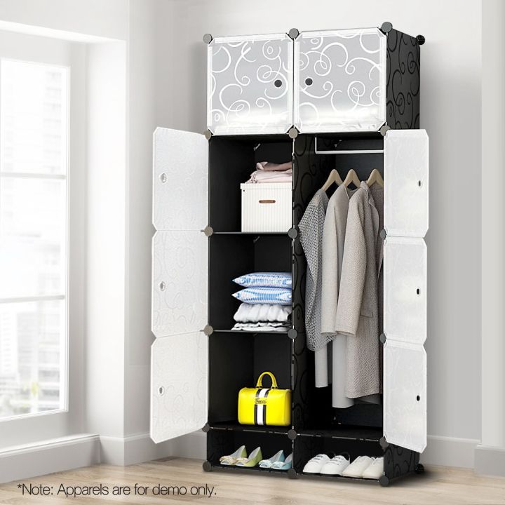 8 Cube DIY Storage Cabinet Wardrobe, Cloth Daraz - Black | Daraz.com.np