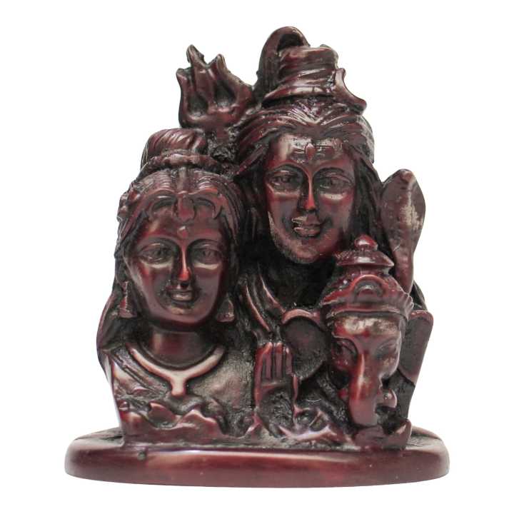 Brown Color Shiva Parvati Ganesh Half For Office Or Home Décor | Daraz ...