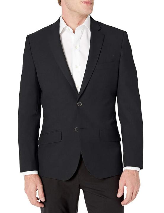 Executive Edge Men's Blazer – Premium Tailored Fit (Navy Blue/Black ...