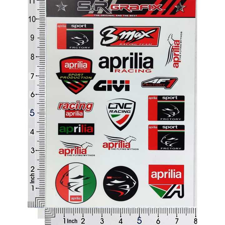 Aprilia And Mix (8 x 11 Inch) Good Quality, Imported Decal Stickers For ...
