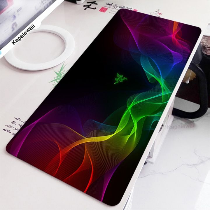 XL Black Gaming Mouse Pad with Prism Wave Design - Large Desk Mat for ...