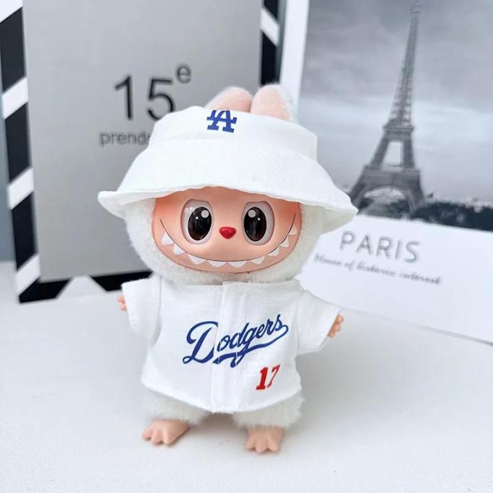 Only Sale Clothes New 17cm Labubu Baseball Uniform Doll Costume Heart ...