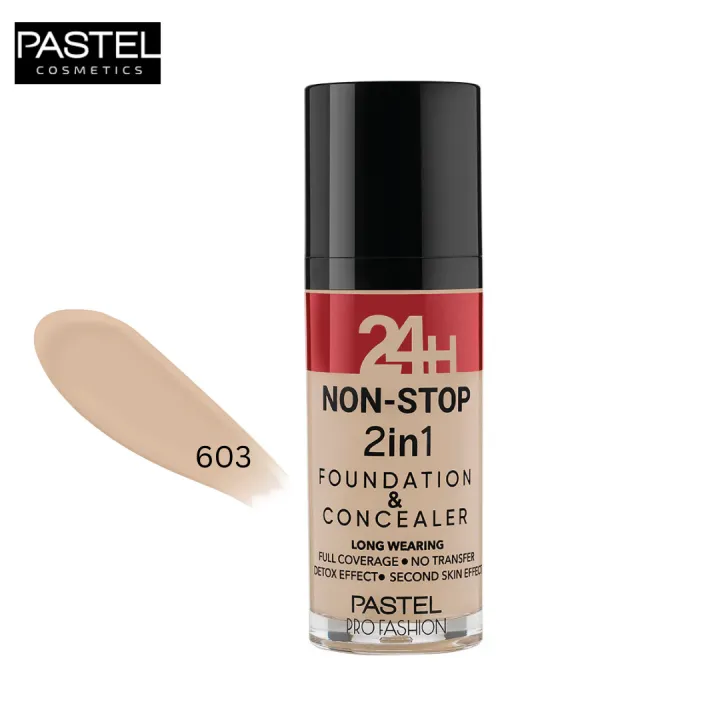 Pastel Profashion 24H Non-Stop 2In1 Foundation & Concealer 603 Ivory 30 ...