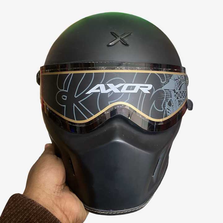 Axor Retor Dominator Dull Black Full Face Helmet | Daraz.com.np