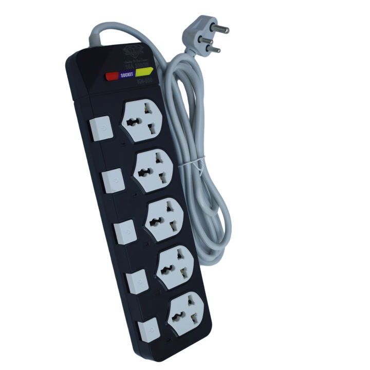 Kohinoor ‘KN-550’ Surge Protector 5 Port 3 Pin Socket 16A 3000W (max ...