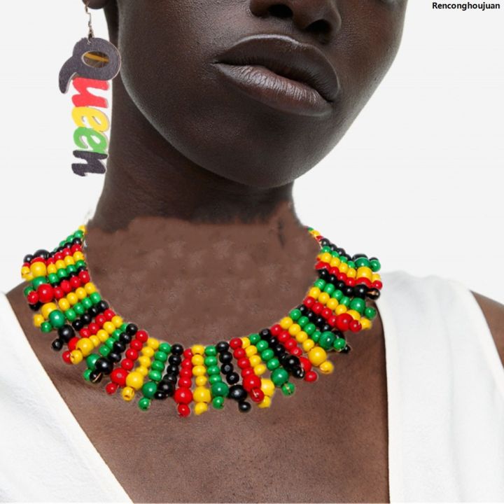 RenconghoujuanHigh Quality Chain Colorful Beads Jamaican Necklace ...