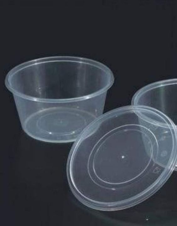 MJ R4207 Reusable Plastic Clear Container 500ml (Pack of 100 Pieces ...