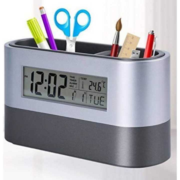 Multi-function Electric Desk Plastic Digital Clock Time Calendar Clock ...