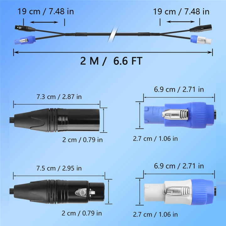 DMX512 Extension Cable Stage Lighting Hybrid Cable forStage Lighting ...