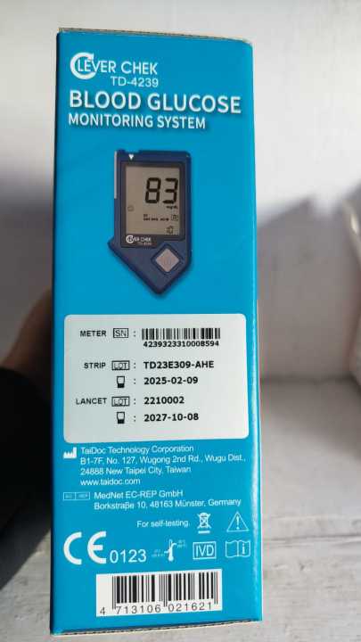 Clever check Glucometer (TD4239) | Daraz.com.np