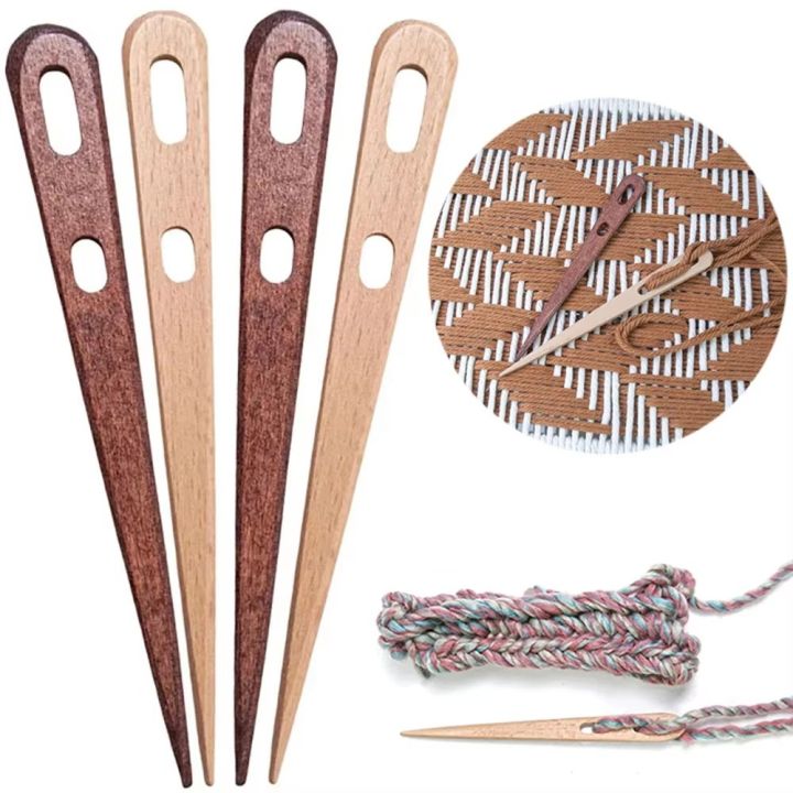 2/4Pcs Creative DIY Large Eye Sewing Needle Crafts Needlework Wooden ...