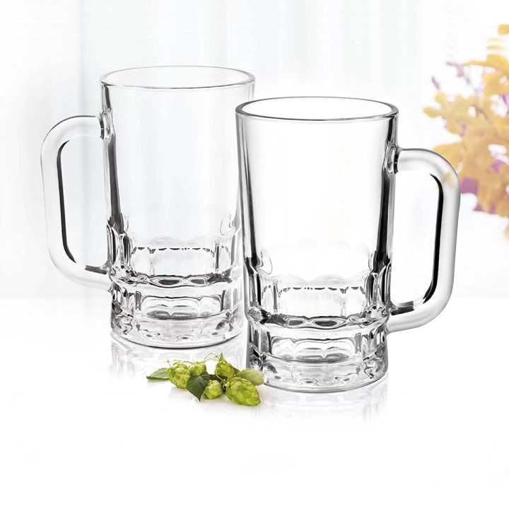 Transparent Plain Glass Beer Mug 335ML - Set Of 6 | Daraz.com.np