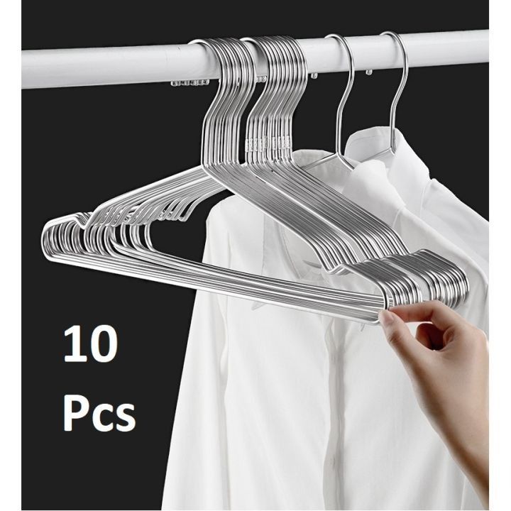 Stainless Steel Clothes Hanger Set 10 pcs | Daraz.com.np