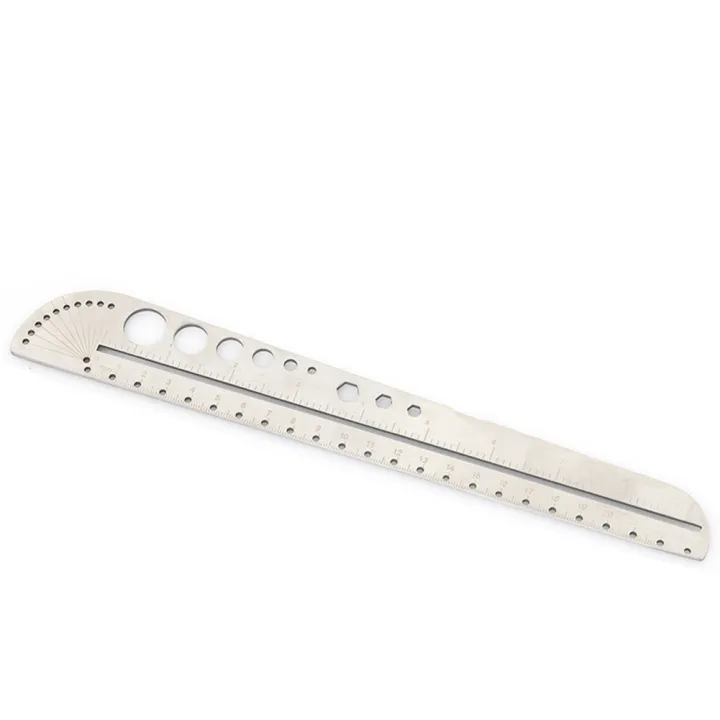 Vylon Multifunction Ruler Compasses Protractor Stainless Steel Hexagon ...