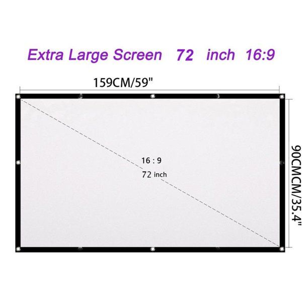72 Inch Portable Outdoor and Indoor Theater Projector Screen | Daraz.com.np
