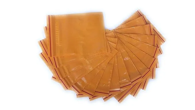 FR-KG 50 Pieces of Plastic Yellow Zip Lock / Ziplock Pouch Bags for ...