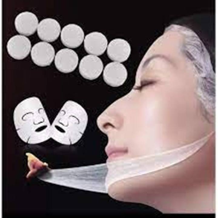 10pcs/pack Disposable Sheet DIY Cotton Facial Mask Compressed Face Mask ...