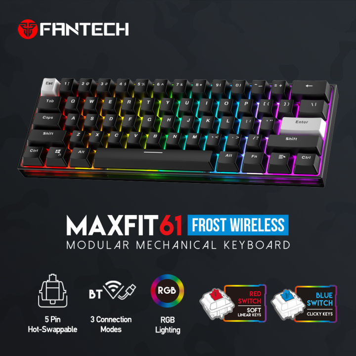 Fantech Mk857 Frost Wireless Black-Red Switch | Daraz.com.np