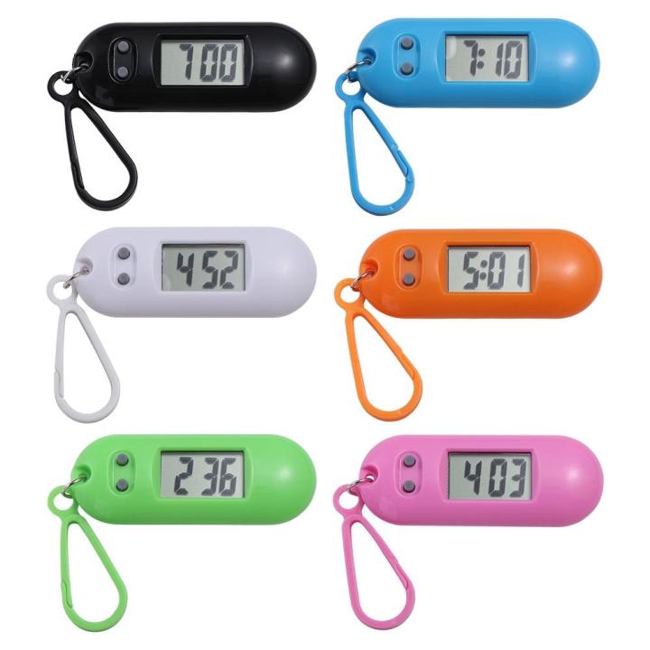 Study Pocket Watch Key Display Digital Electronic Clock Keychain Oval ...