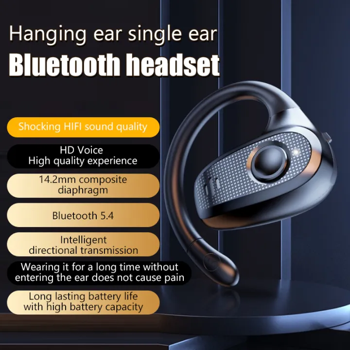 Bluetooth 5.4 Wireless Headphones Ear Hook HD Calling Headset Bone ...