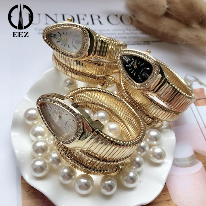 Bizzy Snake Shaped Women39;s Watches With Rhinestone Luxury Brand ...