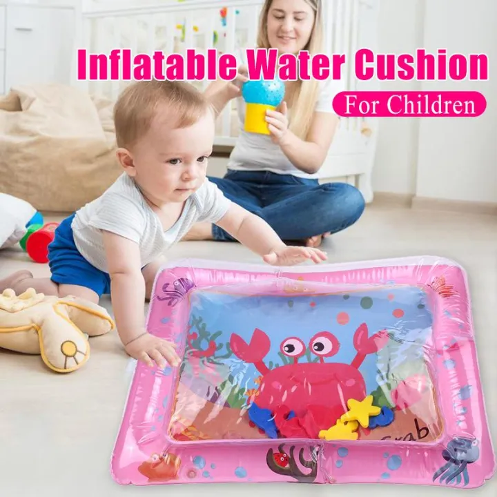 Inflatable Water Play Mat Infants Baby Toddlers Fun Tummy Time Play ...