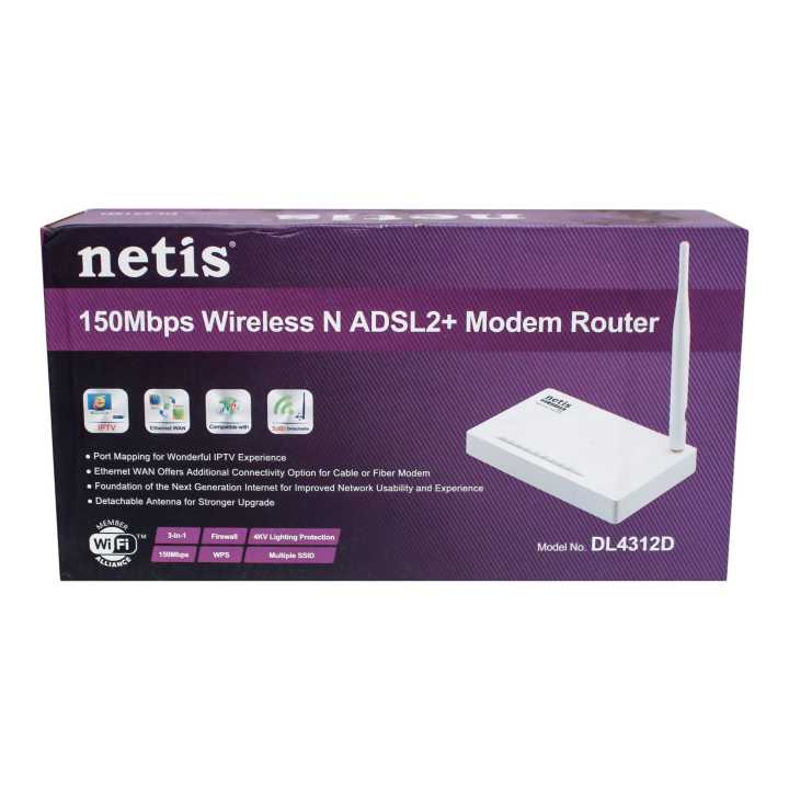 Netis 150 Mbps Wireless N ADSL2+ Modem Router | Daraz.com.np