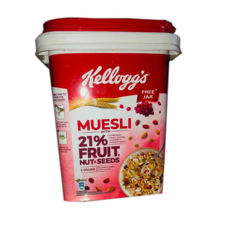 Kellogg's Muesli with 21% Fruit Nut and Seeds 2 X 500g (Free Jar ...