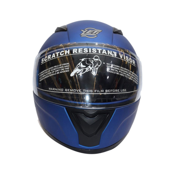 YETI Matt Blue Dual Visor Full Helmet Free Size | Daraz.com.np