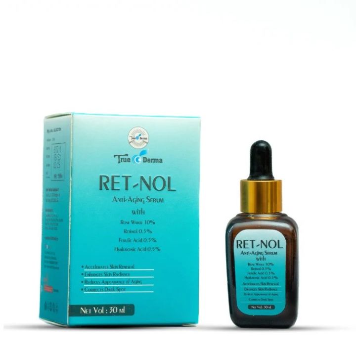 True Derma Retinol Serum for Wrinkle Reduction And Fine Line Prevention ...