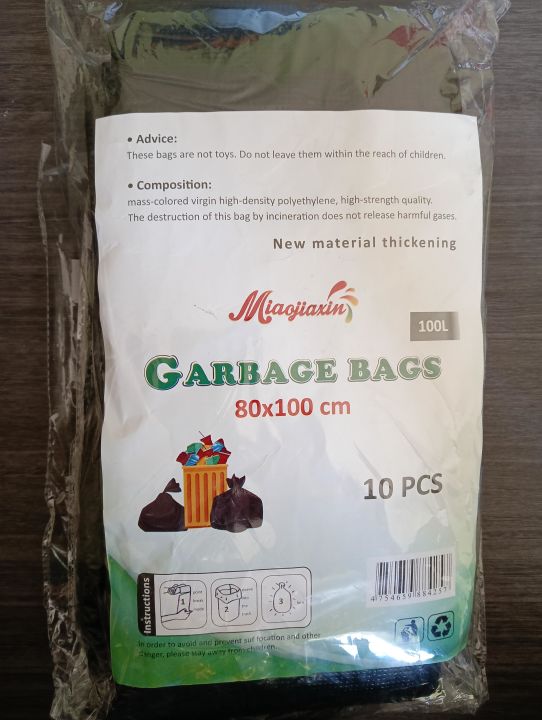 Garbage Bags 80cm x 100cm 100L 10 pcs | Daraz.com.np