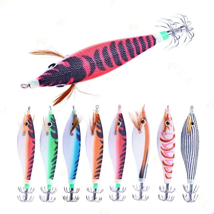 2023 Fishing tackle Wood shrimp lures Lead sinker 10CM-9.6G Octopus ...