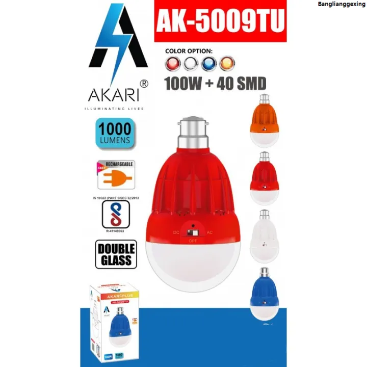 Banglianggexing【2025 Version】 AKARI-PLUS AC/DC 100W LED Rechargeable ...
