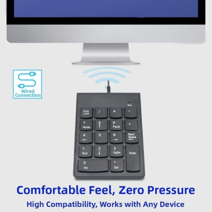 Ultra Thin Mini Wired Numeric Keypad Portable Universal Digital ...