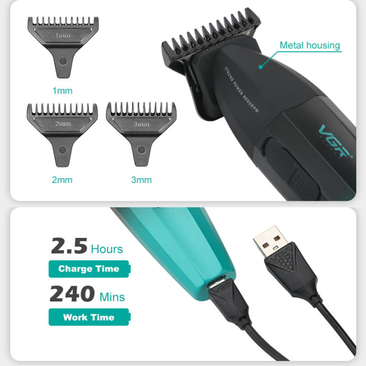 New Original VGR 0mm zero Metal Electric Hair Beard Trimmer For Men ...