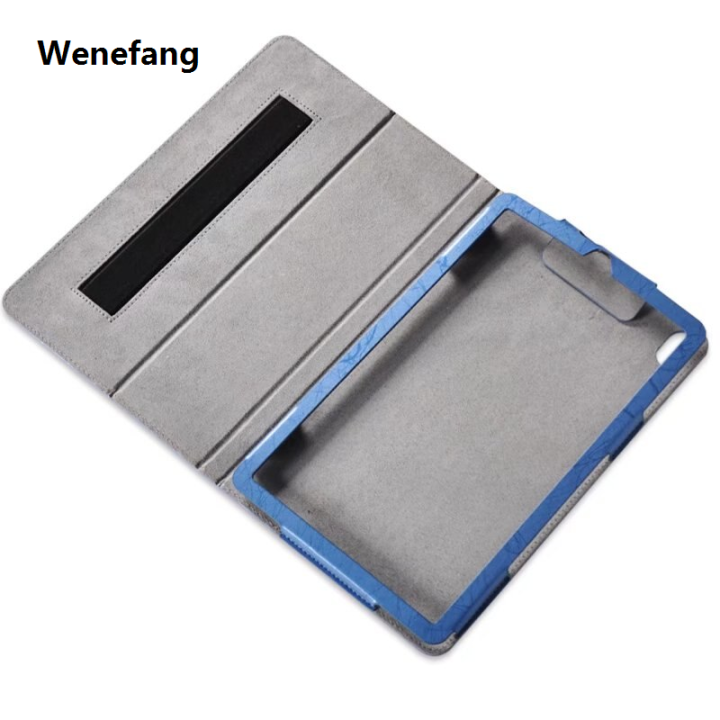 Wenefang Magnetic Print PU Leather Folding Stand with Hand Holder Cover ...
