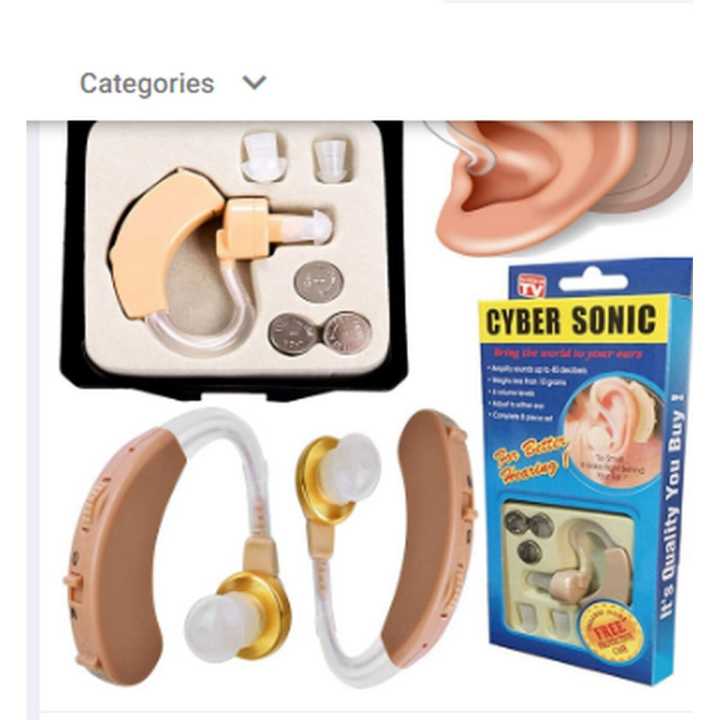 Cyber Sonic Hearing Aid Sound Voice Amplifier Magnifier Behind Ear Hard ...