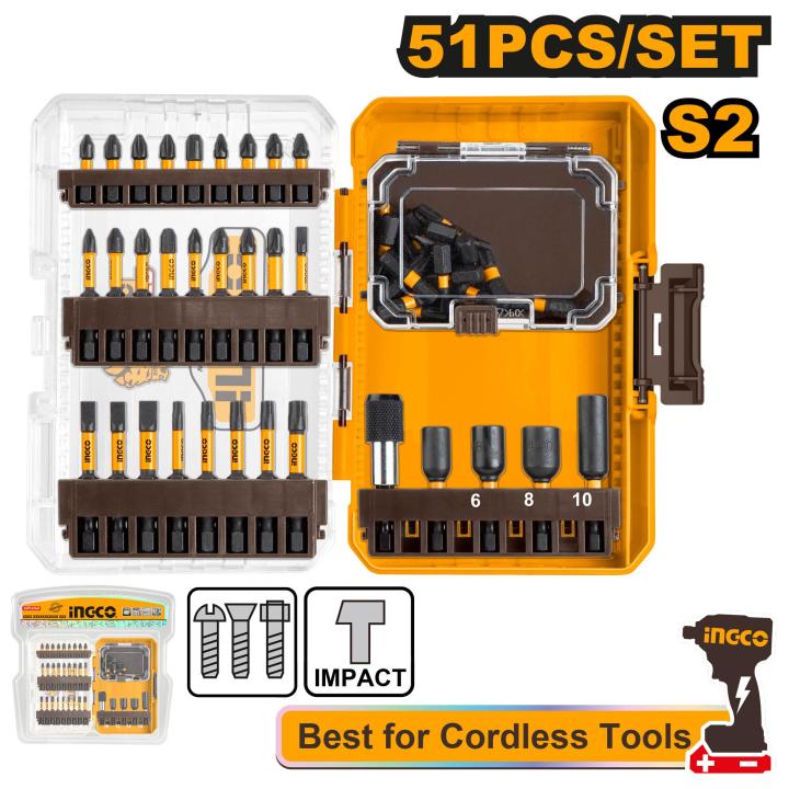 INGCO 51 Pcs Impact Screwdriver Bits Set AKDL25106 | Daraz.com.np