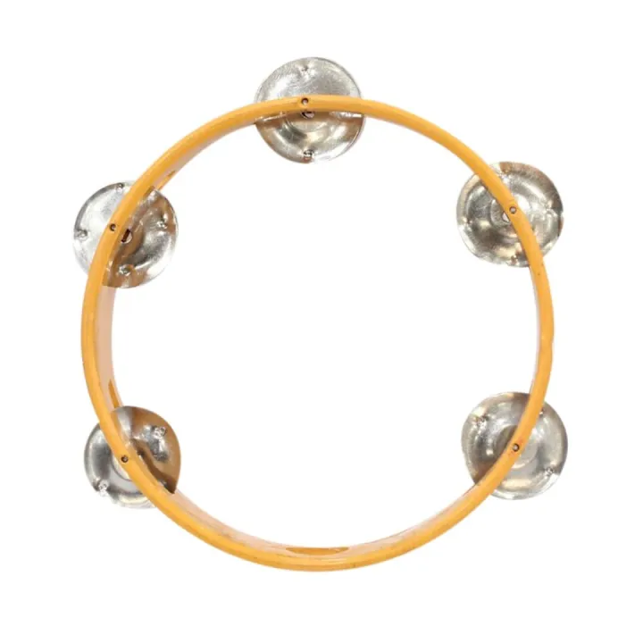 Yellow 8'Inch Normal Tambourine | Daraz.com.np