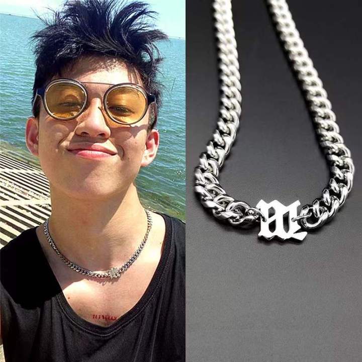 XL Rich Brian Seven Elder Brother Cuban Necklace Hipster Male And ...