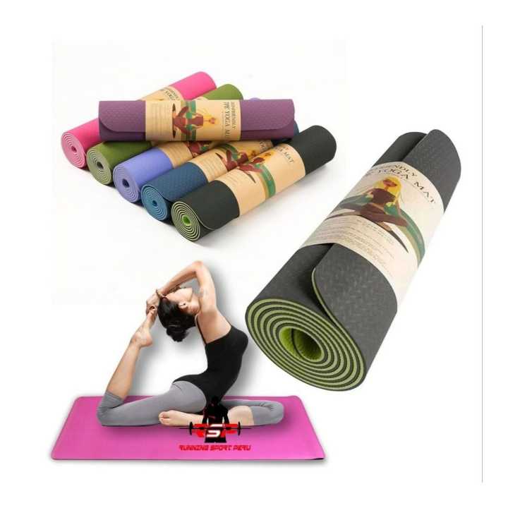 8mm Thick Double Color Anti-Slip TPE Yoga Mat | Daraz.com.np