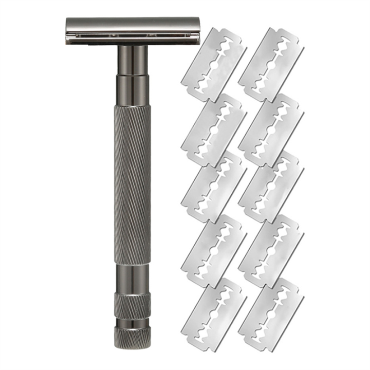 Reusable Safety Razors With Stainless Steel Double-Sided Blade,B ...
