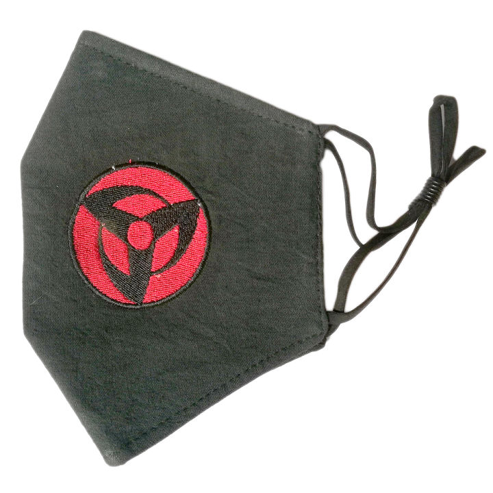 Black Adjustable Sharingan Embroidered Mask | Daraz.com.np