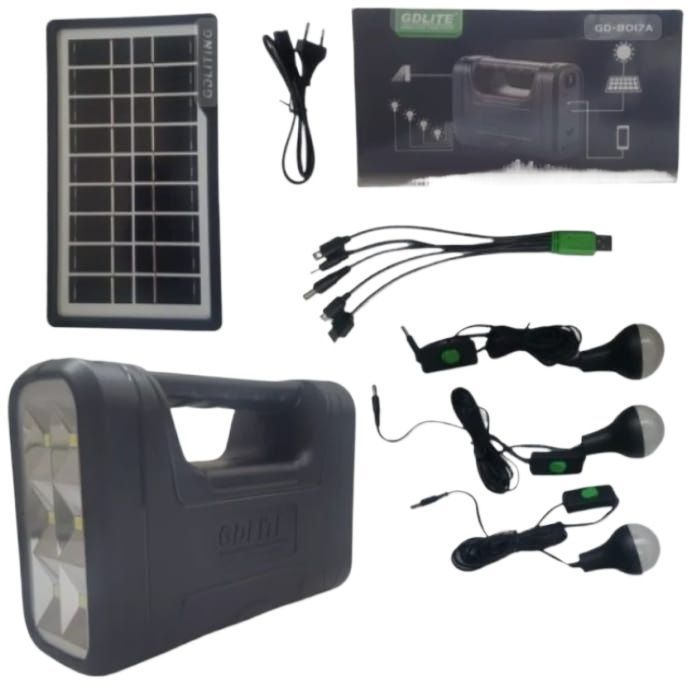 GDLITE Solar Lighting Kit Inverter Light With Solar Charging System ...