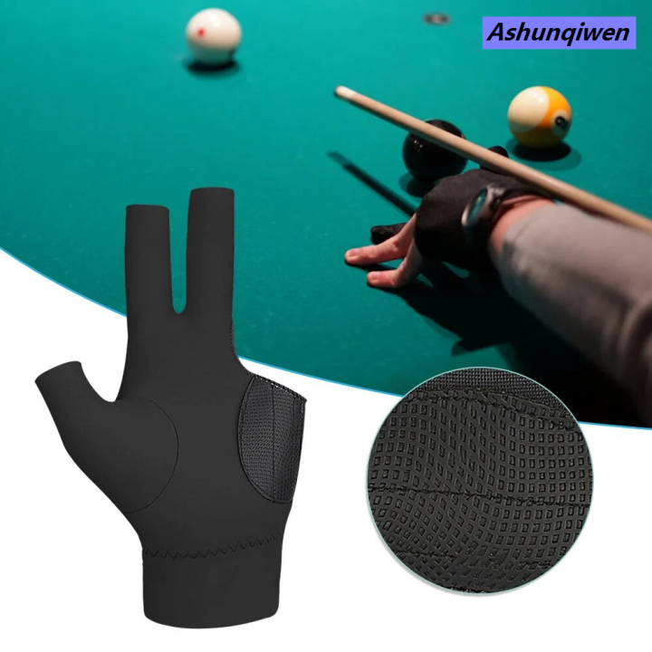 Ashunqiwen 1PC Anti-slip Pool Shooters 3 Fingers Gloves Billiard Match ...