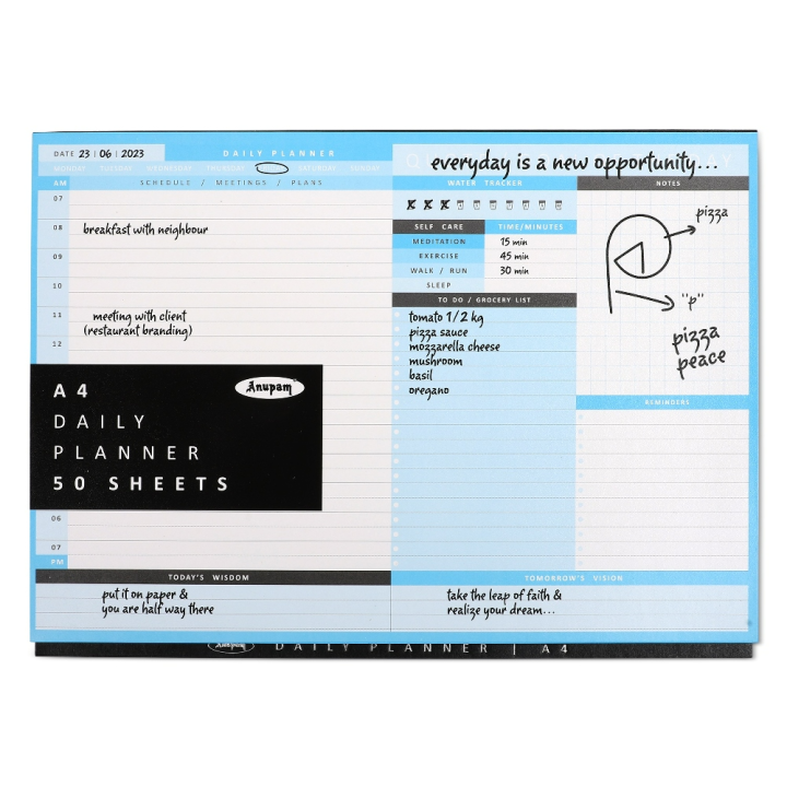 Anupam Daily Planning Pad Desk Planner Notepad - A4-(50 Sheets) | Daraz ...