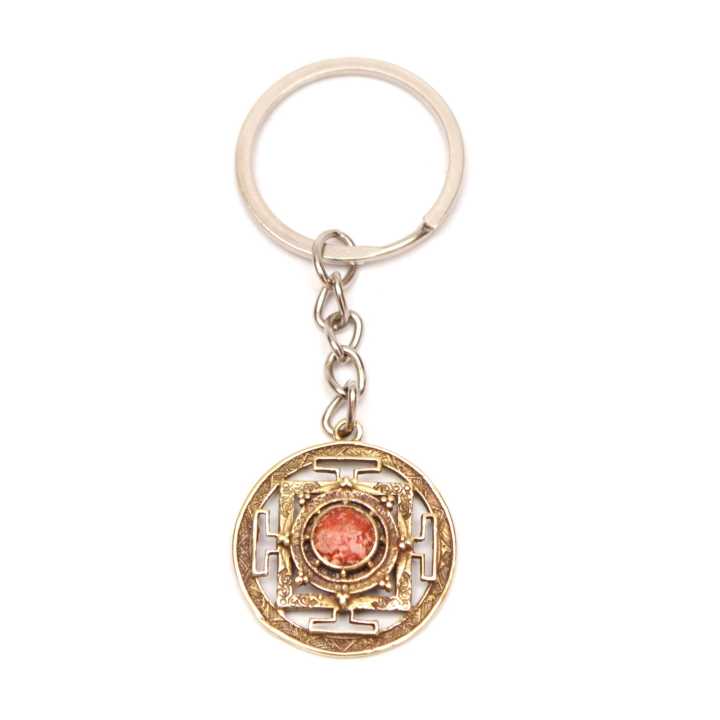 Mandala Brass And Steel Key Ring | Daraz.com.np