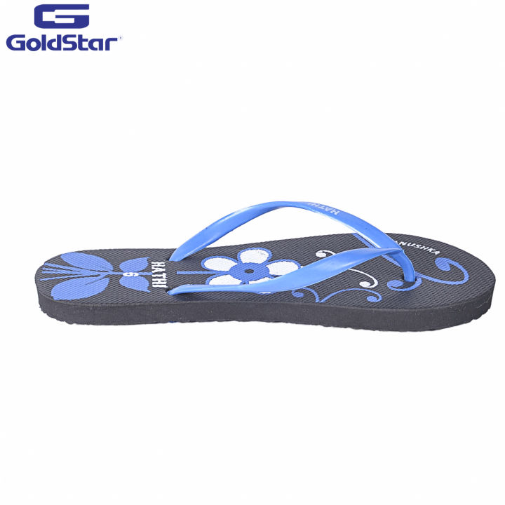 Hathi Chhap Blue Slippers For Women - Anuska | Daraz.com.np